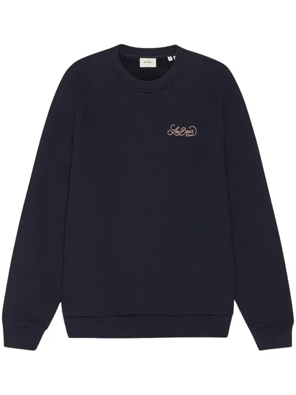 LES DEUX Organic Cotton Crewneck Sweater - Navy