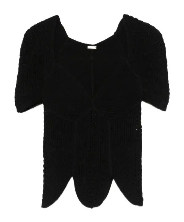 Cult Gaia Eliza Knit Top - Black