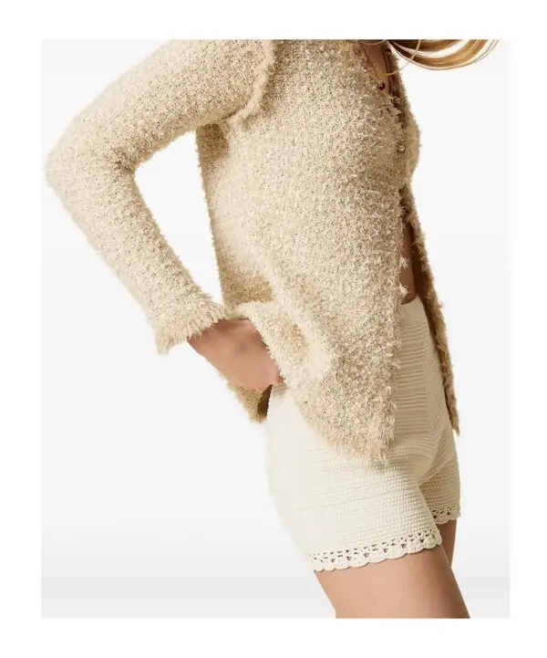 TWINSET Frayed Bouclé Jacket
