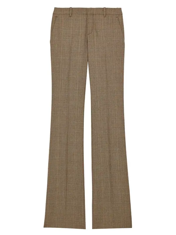 Saint Laurent Wool Waistband Pants With Concealed Hook-and-zip Closure And Belt Loops