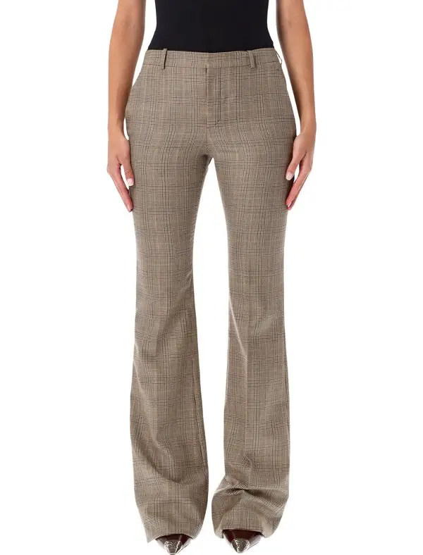 Saint Laurent Wool Waistband Pants - Beige