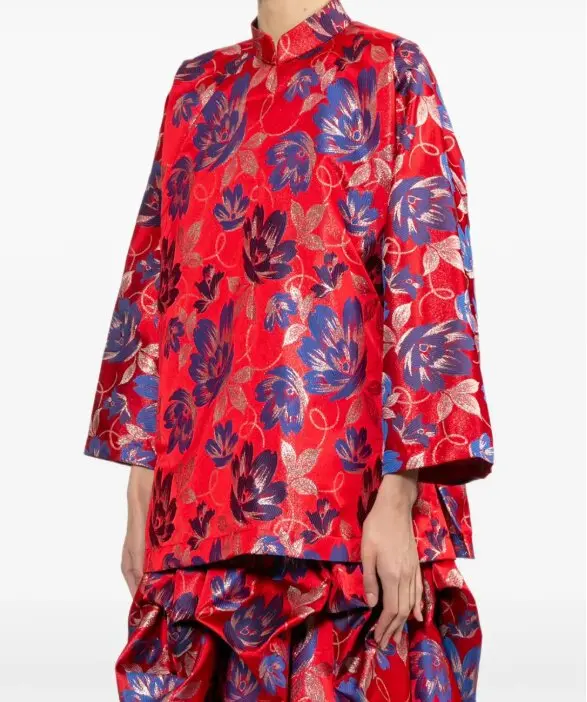 Comme Des Garçons Floral Print Top
