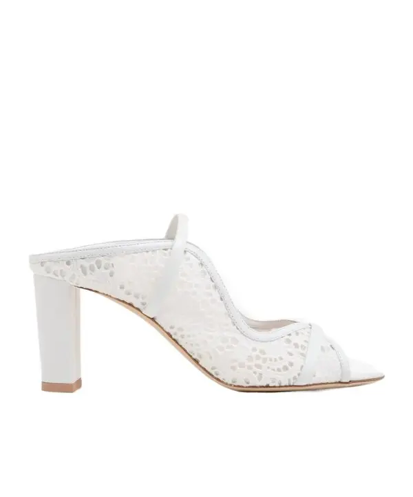MALONE SOULIERS Norah Lace Straps Sandals - White