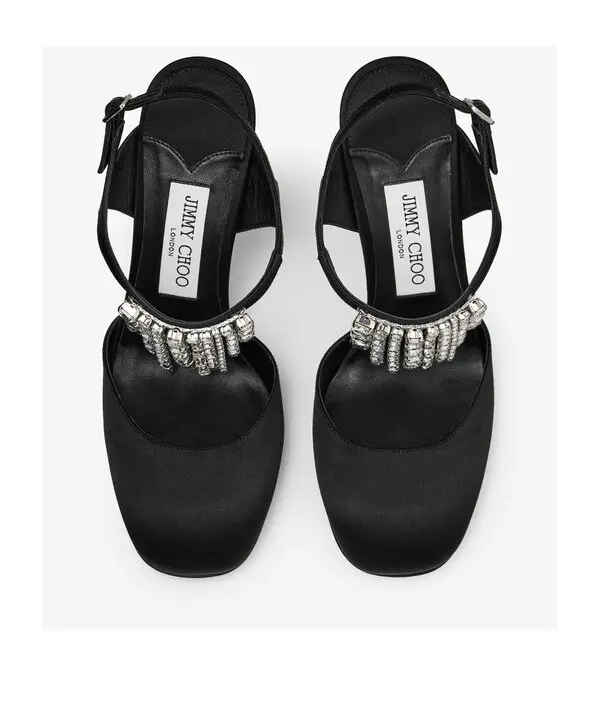 JIMMY CHOO Verity 95mm Pumps - Black/crystal