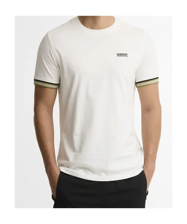 Barbour Tippedcuff Logo Crewneck Tshirt