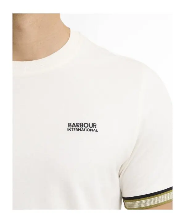 Barbour Tippedcuff Logo Crewneck Tshirt