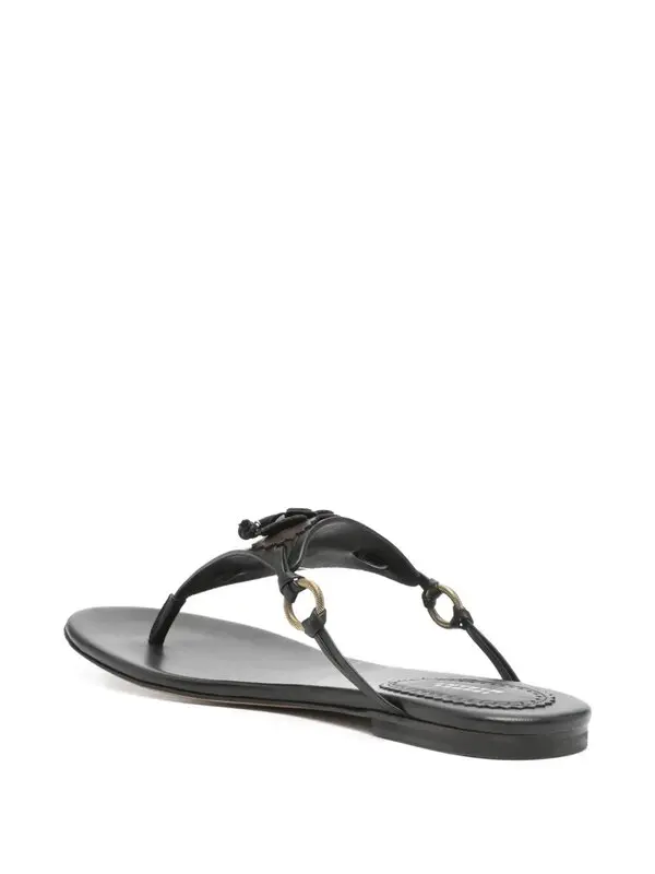 Isabel Marant Étoile Elato Leather Flowers-detail Flat Sandals