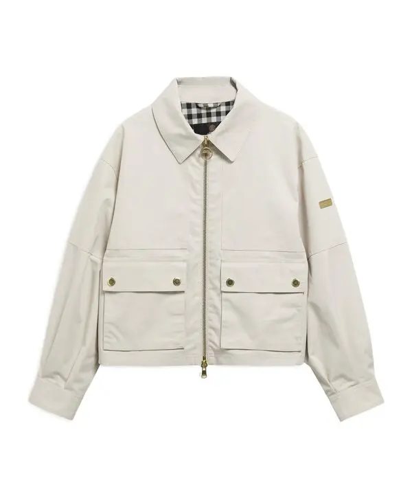 Barbour Cropped Zip-front Utility Jacket
