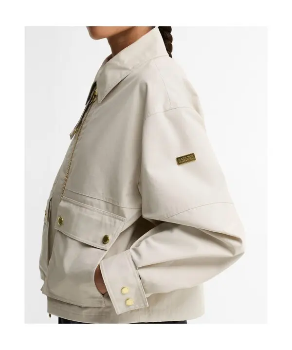 Barbour Cropped Zip-front Utility Jacket
