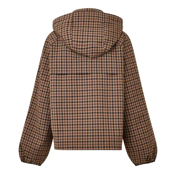 Barbour Gingham Hooded Cropped Jacket