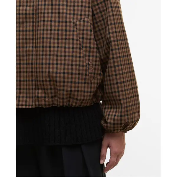 Barbour Gingham Hooded Cropped Jacket