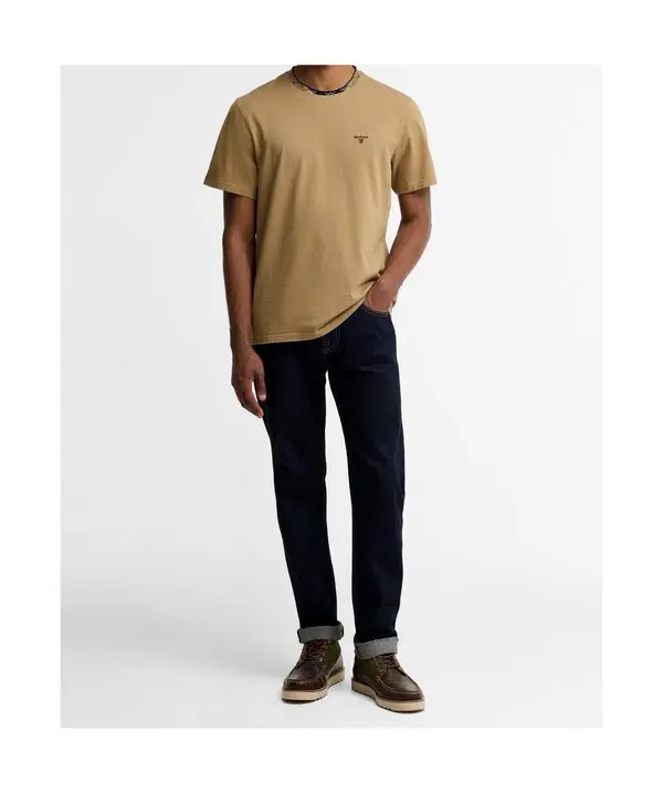 Barbour Innercheck Trim Crewneck Tshirt - Nude