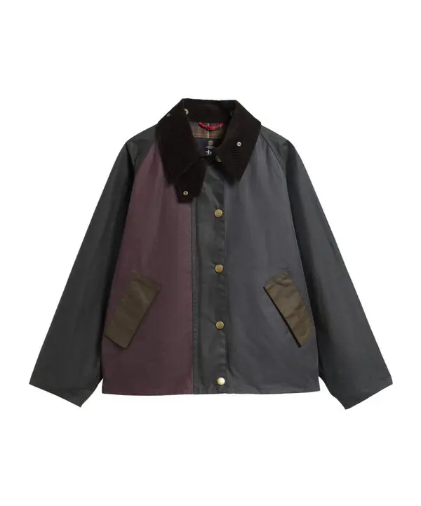 Barbour Colourblock Cordcollar Wax Jacket