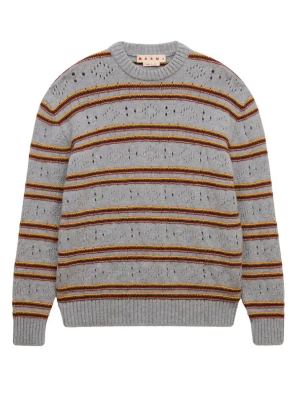 Marni 100% Cashmere Knit Sweater - Grey