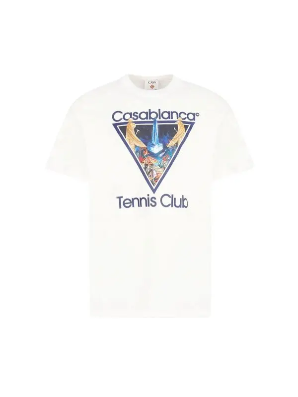 Casablanca Jersey Crewneck T-shirt - White