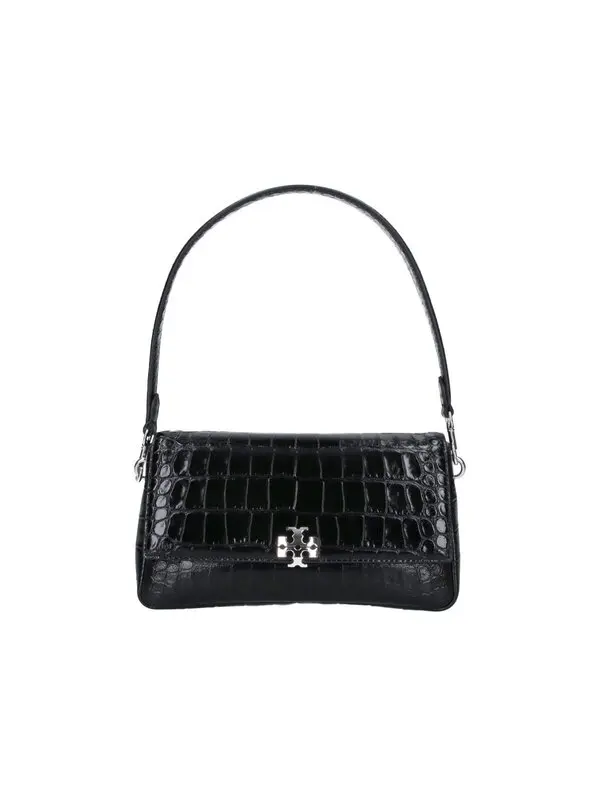 Tory Burch Croc-embossed Leather Shoulder Bag