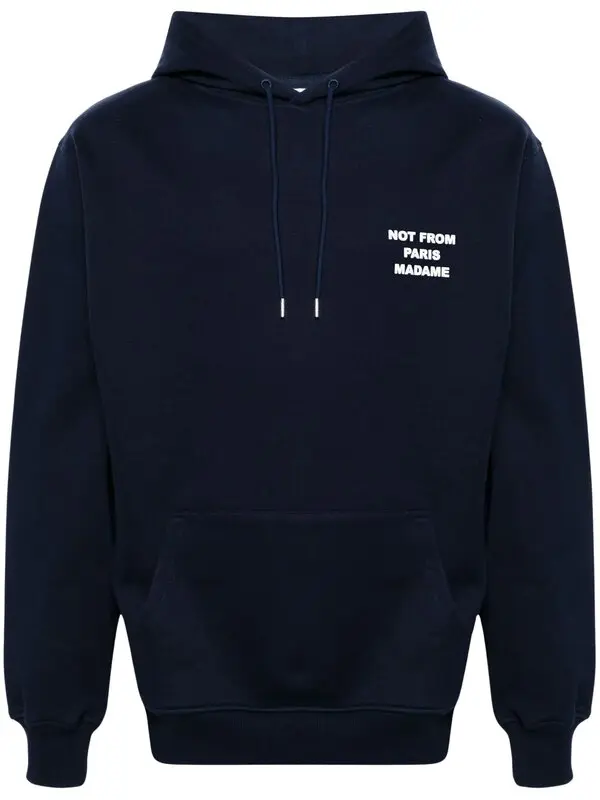 Drole De Monsieur 100% Cotton Crewneck Sweater - Navy