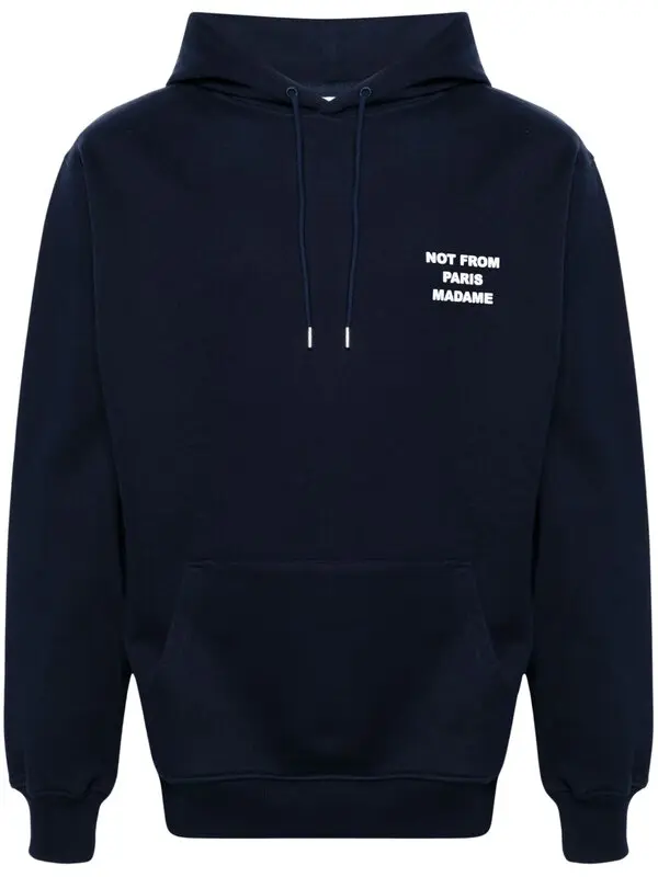 Drole De Monsieur 100% Cotton Crewneck Sweater - Navy
