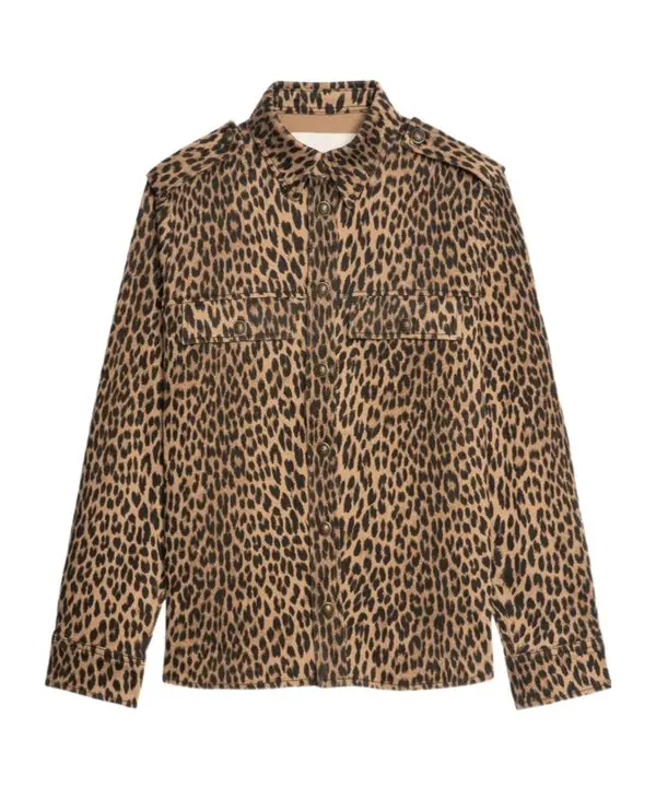 Zadig&Voltaire Voltaire Leopard-printed Denim Shirt