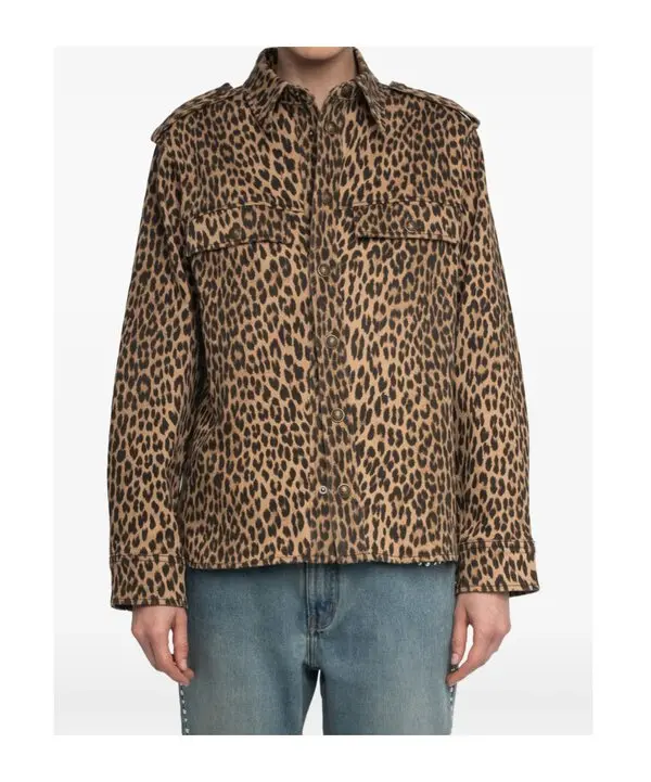 Zadig&Voltaire Voltaire Leopard-printed Denim Shirt