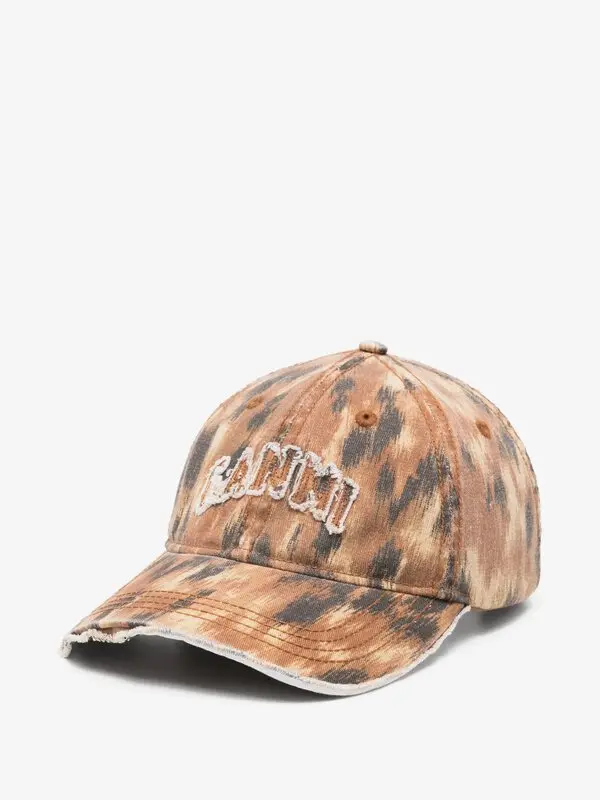 GANNI Organic Cotton Baseball Hat - Marrone