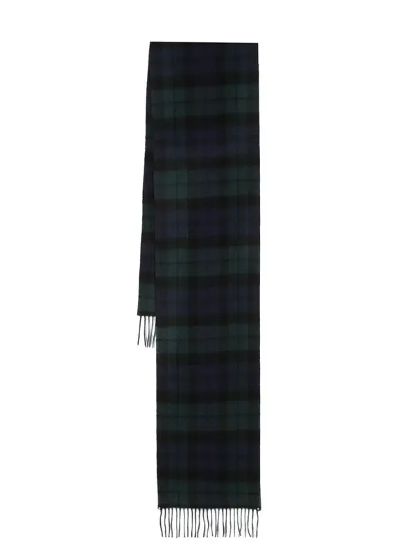 Barbour Fringed Edge Rectangle Scarf For - Black