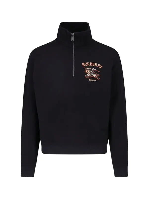 Burberry Half-zip Mock Neck Sweatshirt