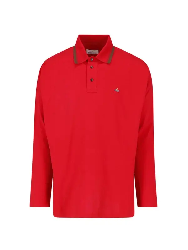 VIVIENNE WESTWOOD Long-sleeve Cotton Polo Shirt