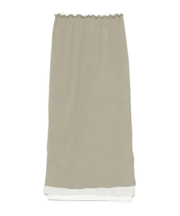 JIL SANDER Cotton Midi Skirt - Nude