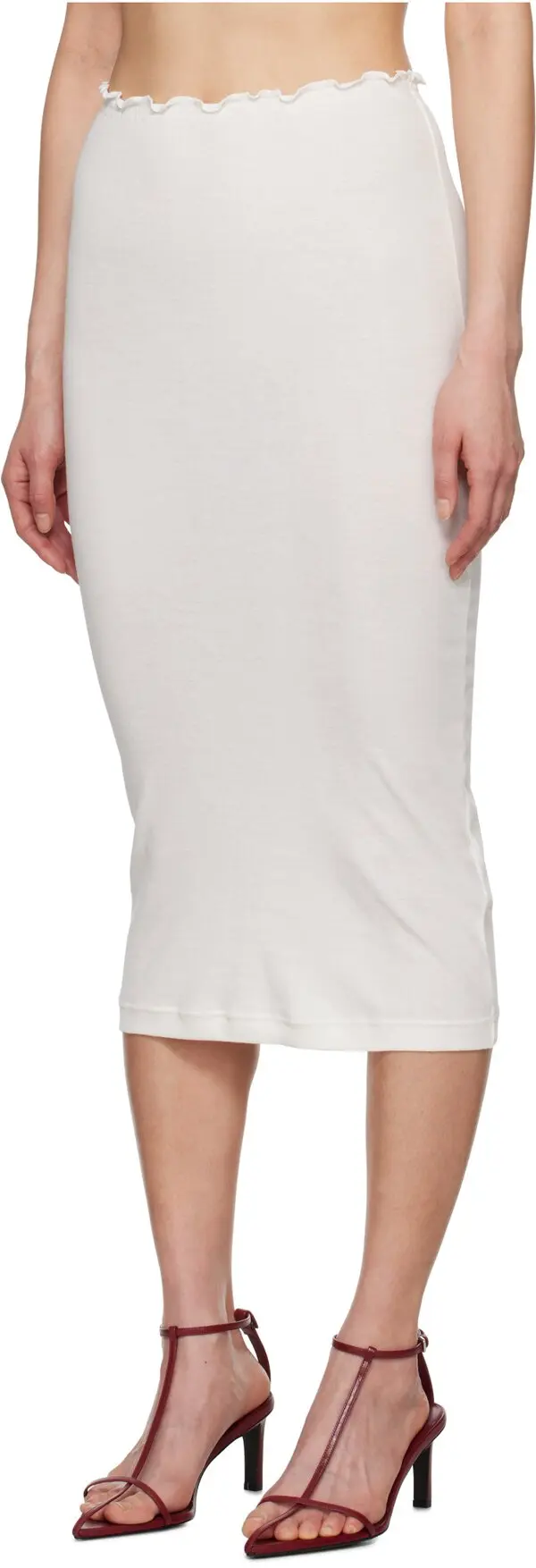 JIL SANDER Cotton Midi Skirt