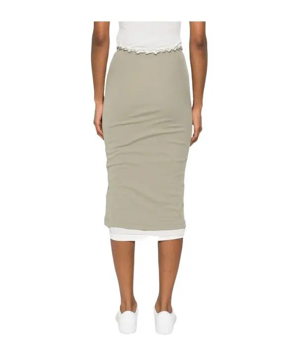 JIL SANDER Cotton Midi Skirt