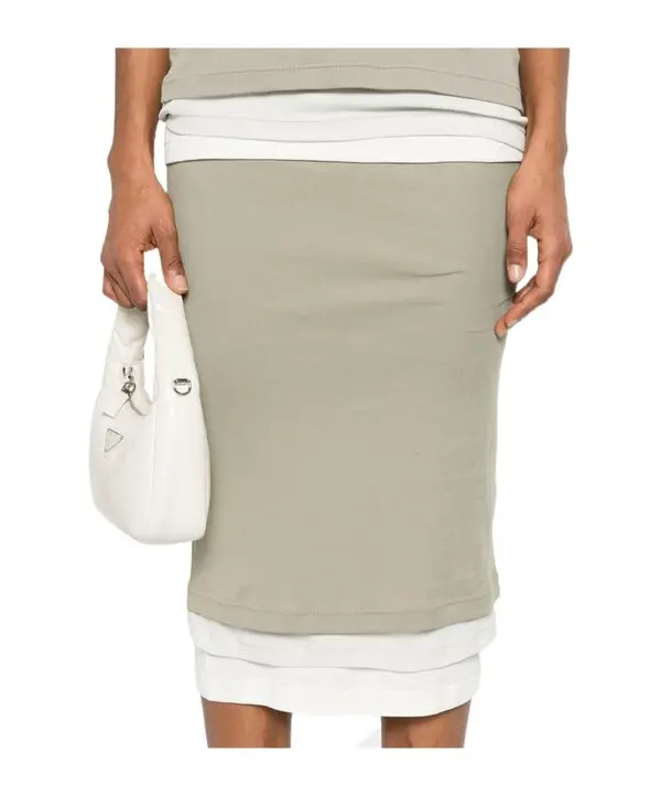 JIL SANDER Cotton Midi Skirt