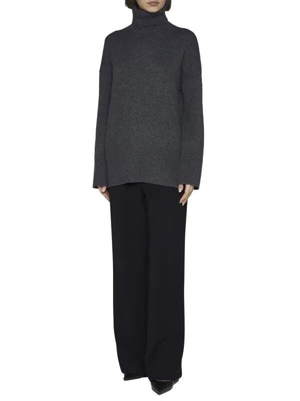 P.a.r.o.s.h Mélange-effect Roll-neck Jumper