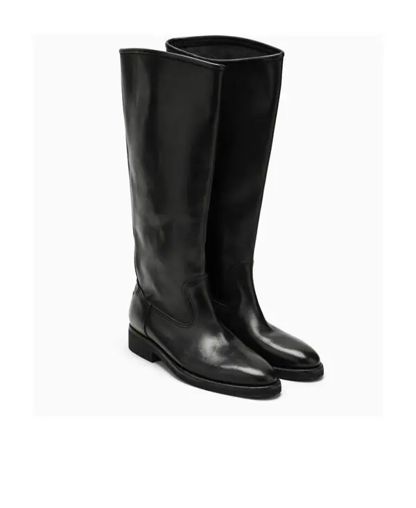 GOLDEN GOOSE 35mm Leather Riding Boots