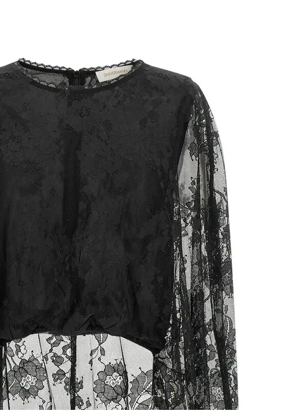 Zimmermann Valiant Lace Caped Top' Top