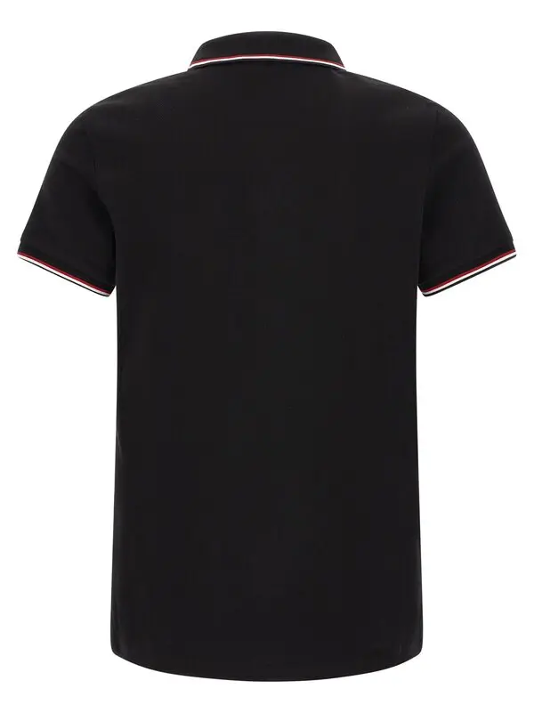 Moncler Tricolor Trim Polo Shirt