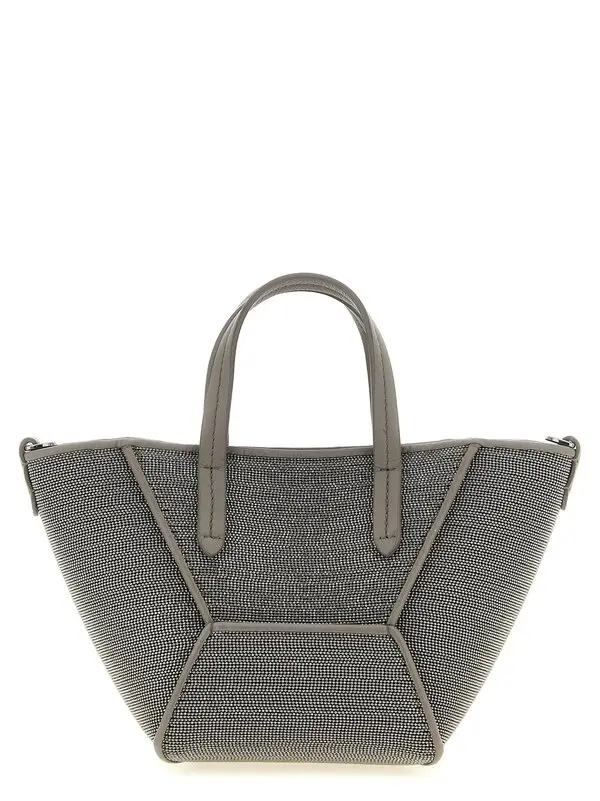 Brunello Cucinelli Bc Duo Mini Precious' Handbag - Gray