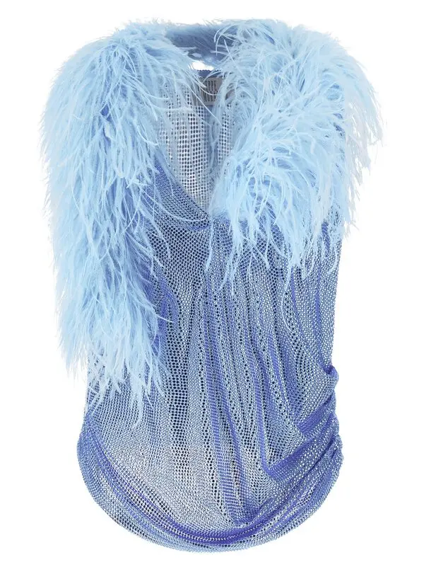 Giuseppe Di Morabito Mesh And Feather Top