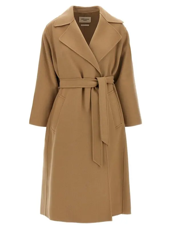 Max Mara Operoso Virgin Wool Blend Dressing Gown Coat