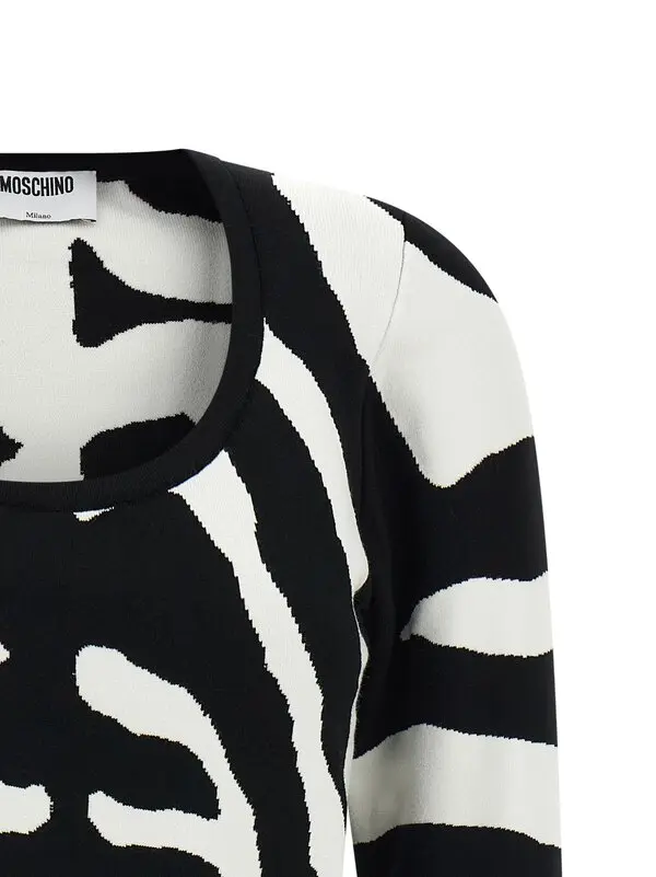 Moschino Zebra Intarsia Sweater
