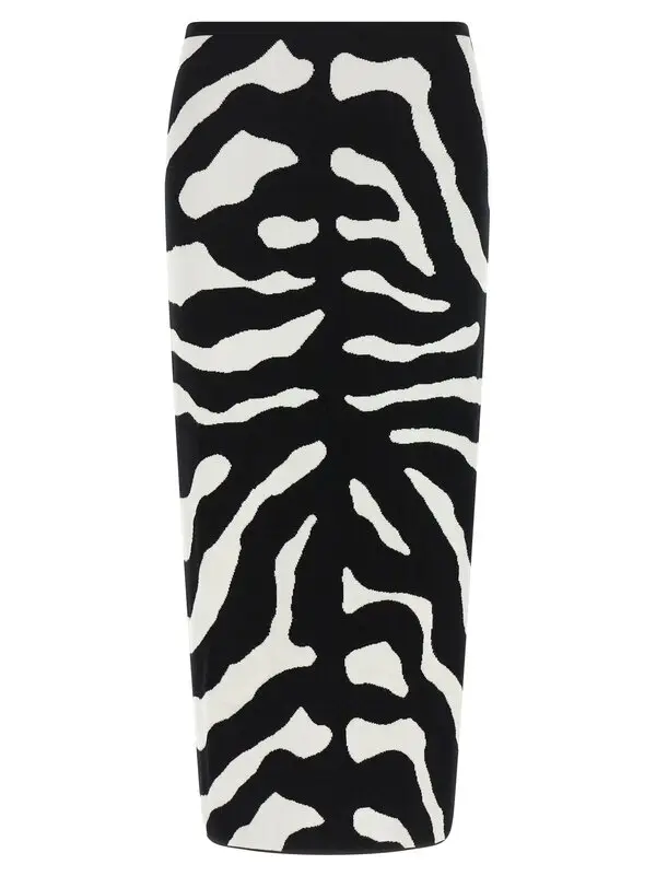 Moschino Zebra Intarsia Skirt