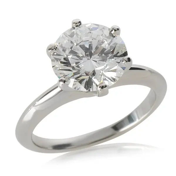 Tiffany & Co. 2.56 Ct Round Brilliant Diamond Solitaire Engagement Ring