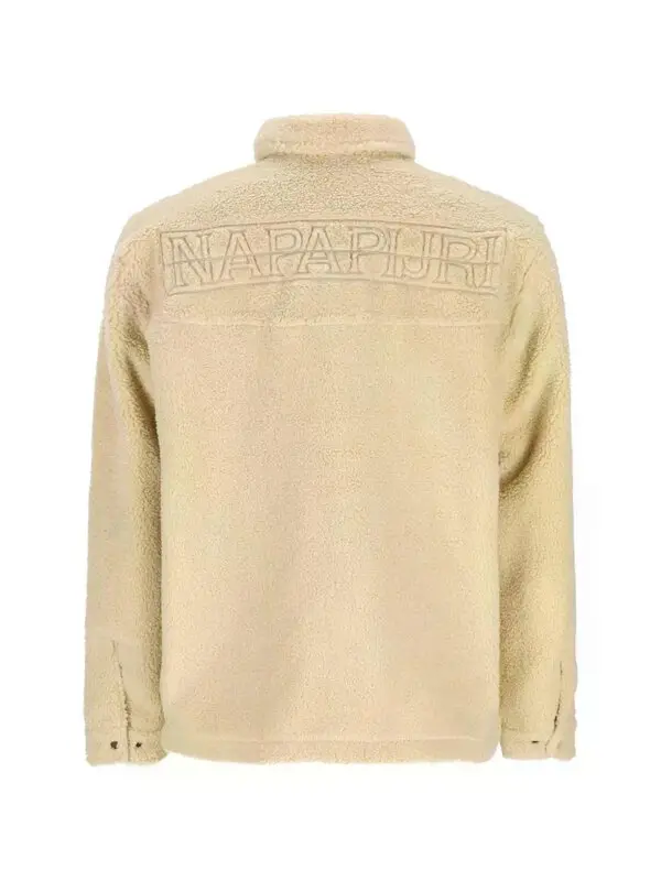 NAPAPIJRI Logo-embroidered Fleece Shirt Jacket