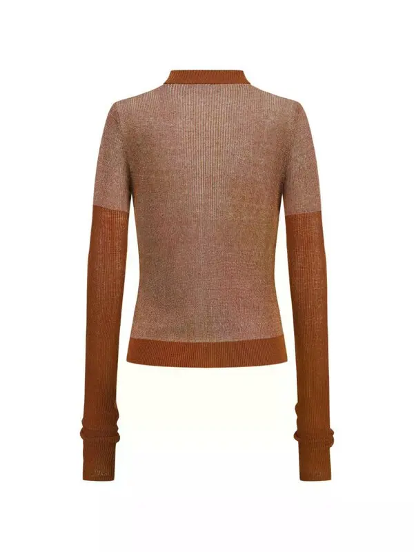 OUDE WAAG Metallic Ribbed-knit Cardigan