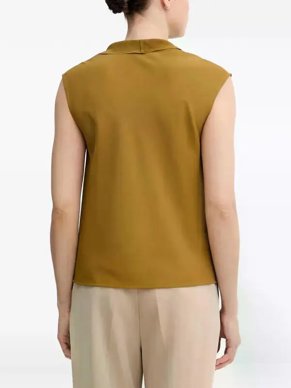 Sisley Tie-neck Cowl-neck Top