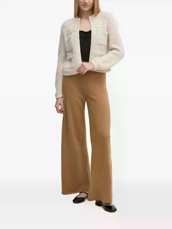 Sisley Fine-knit Wide-leg Trousers