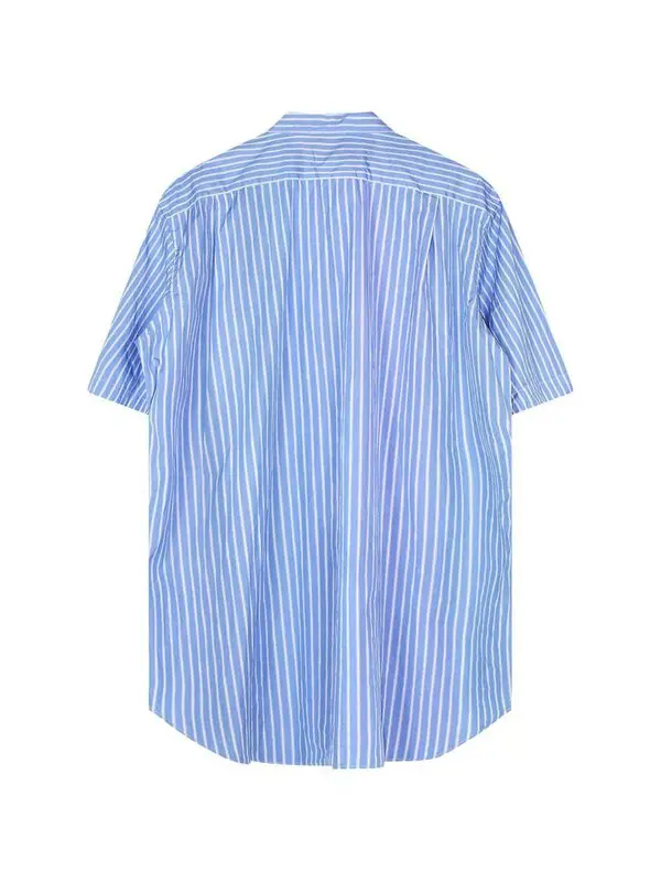 Play Comme Des Garcon Play Striped Heart-patch Shirt