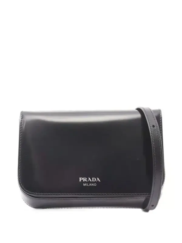 Prada Logo-print Leather Clutch Bag