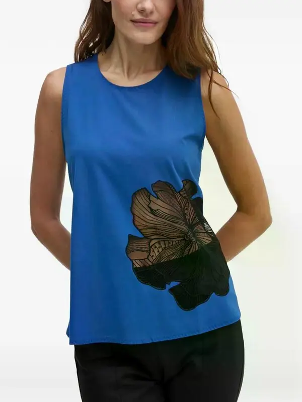 Sisley Floral-patch Sleeveless Top