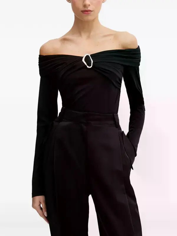 Sisley Off-shoulder Hardware-detail Top